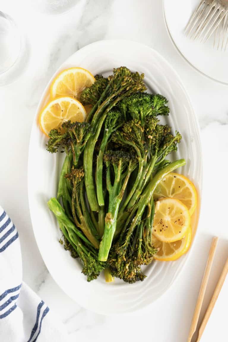 Roasted Broccolini - The BakerMama