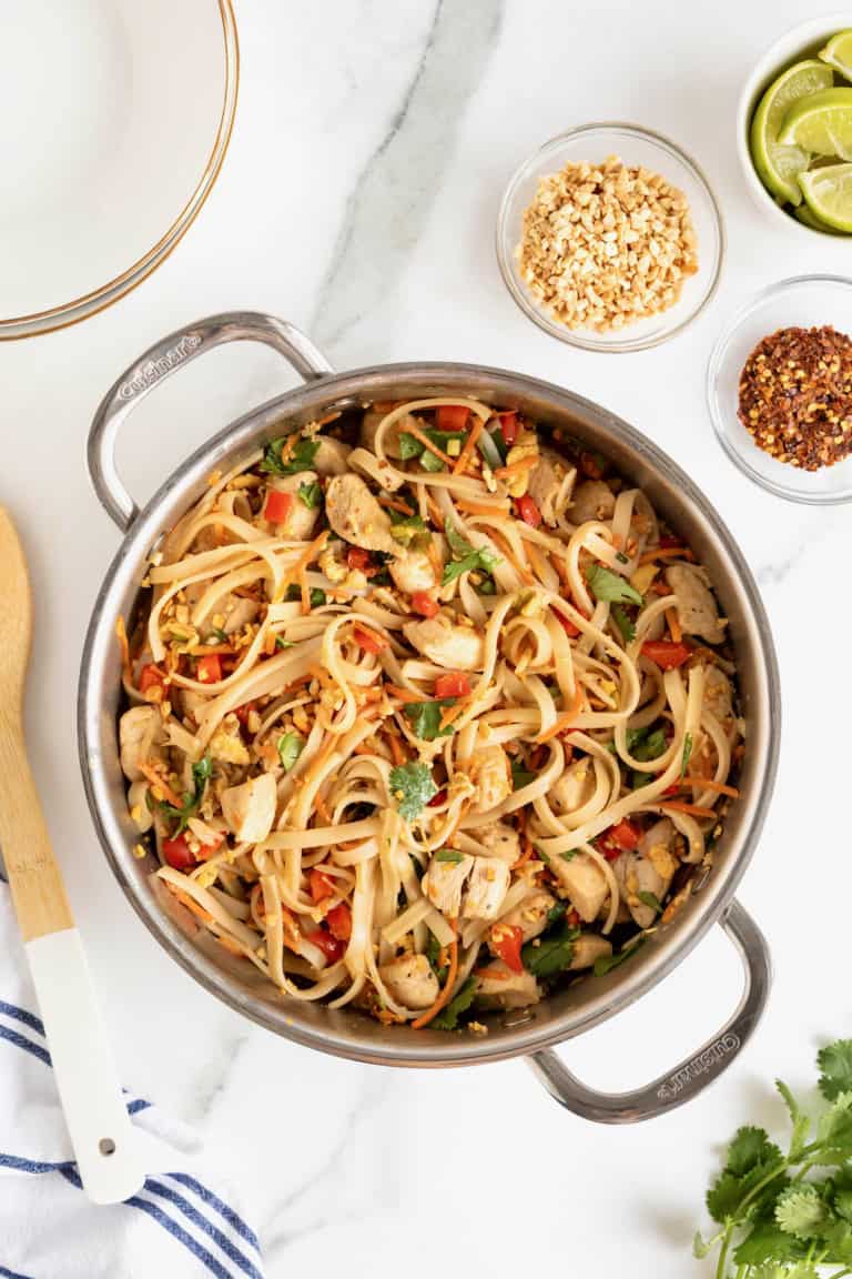 Easy Chicken Pad Thai - The BakerMama
