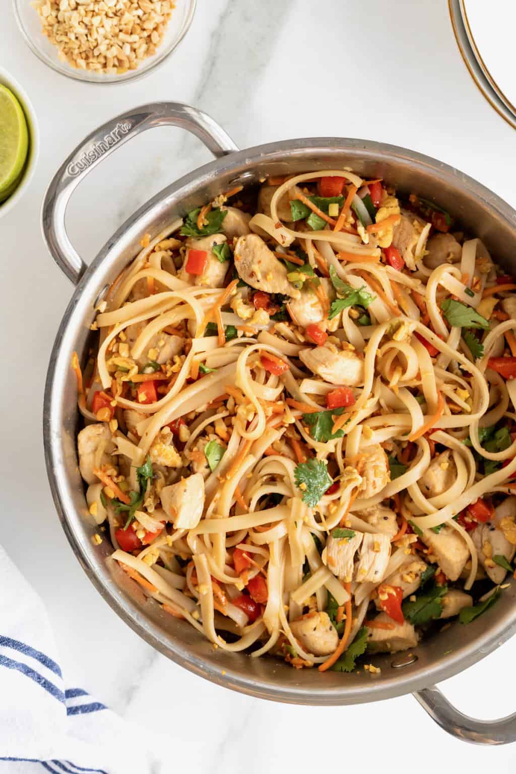 Easy Chicken Pad Thai - The BakerMama