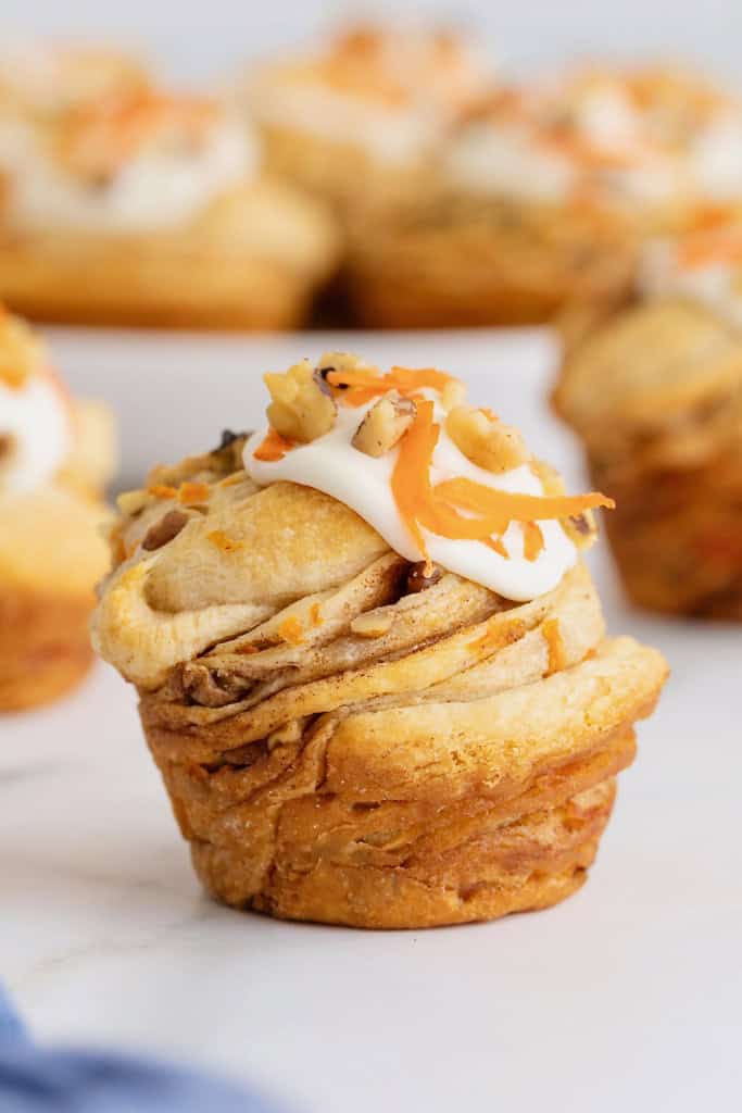 Carrot Cake Cruffins - The BakerMama