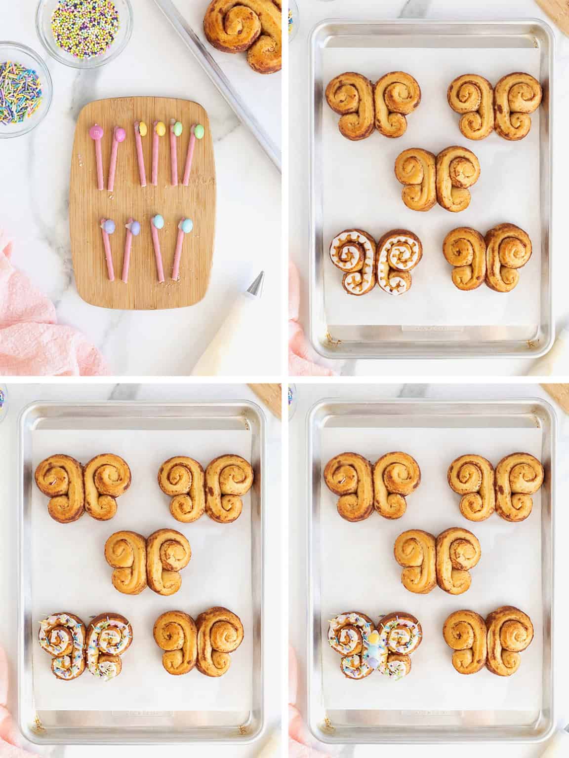 Butterfly Cinnamon Rolls - The BakerMama