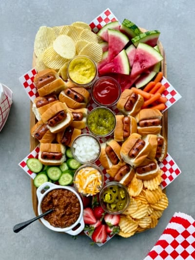 Mini Hot Dog Board - The BakerMama